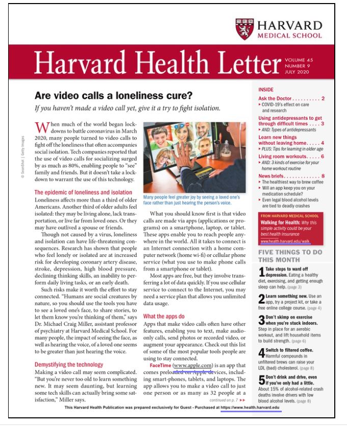 Harvard Health Letter – helpful and timely health articles – Stay ...