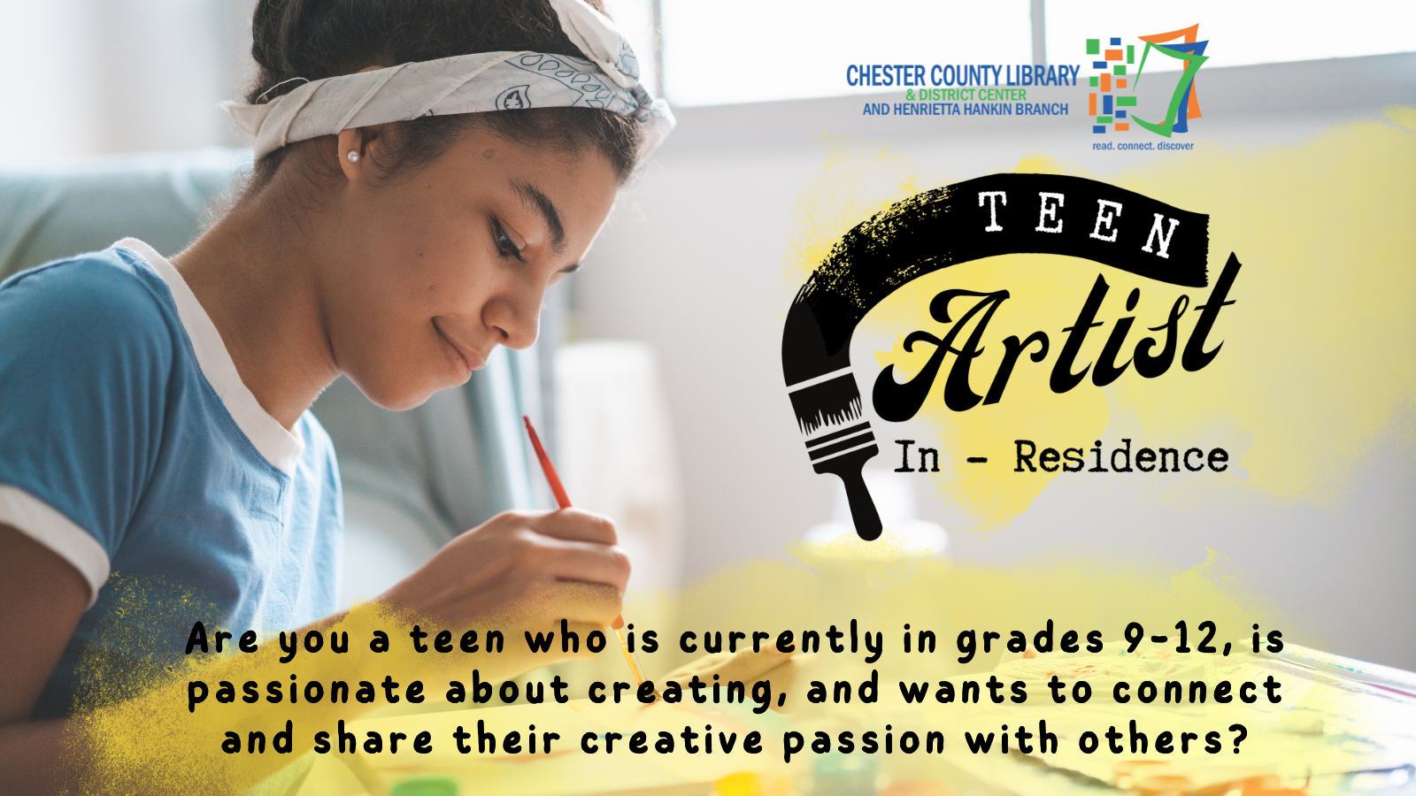 Teen Artist in Residence Call for Artists – Stay Connected with ...